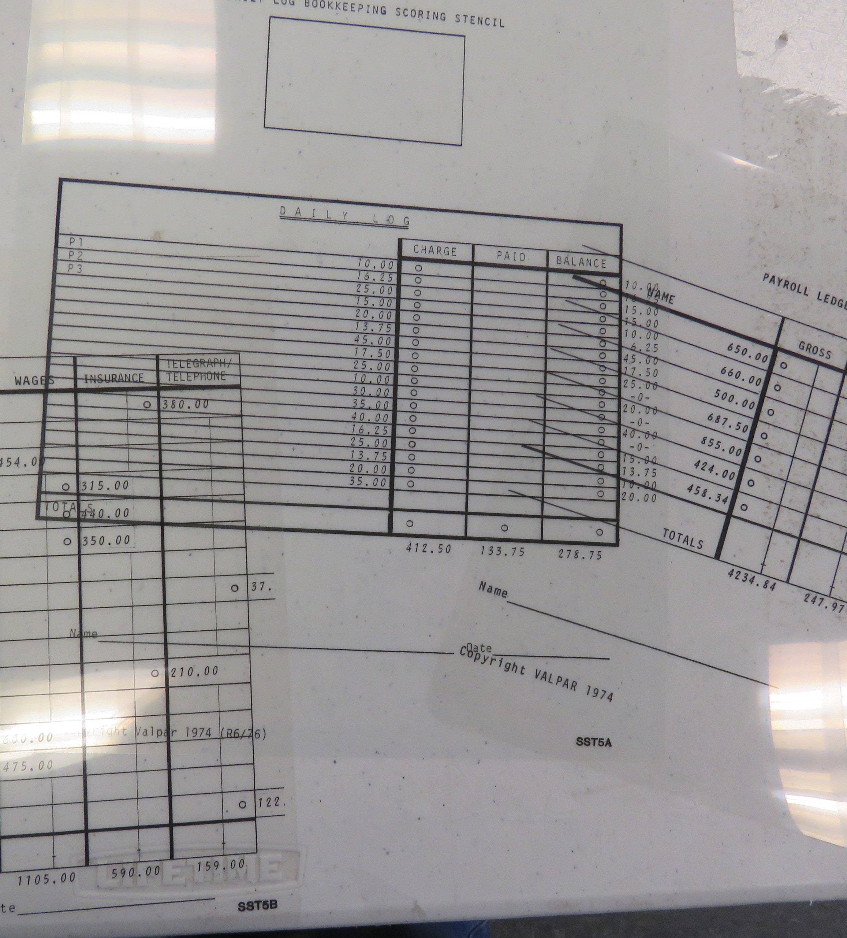 15ST5B Scoring Stencil - Disbursement Ledger - Bases of Virginia